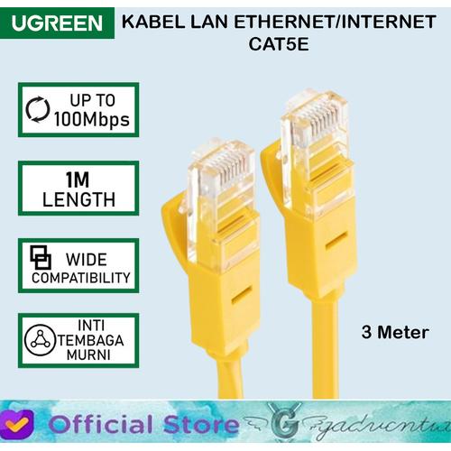 Jual UGREEN 11230 Kabel Lan CAT 5E UTP Cable Colokan Sambung Modem ...