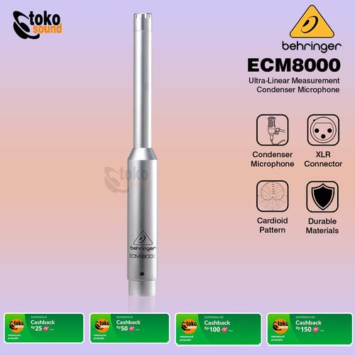 Jual Behringer ECM8000 Ultra Linear Measurement Condenser Microphone ...