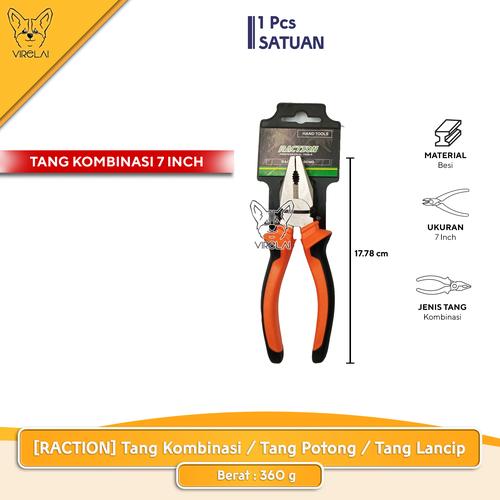 Jual [RACTION] Tang Kombinasi / Tang Potong / Tang Lancip 6 / 7 / 8 ...