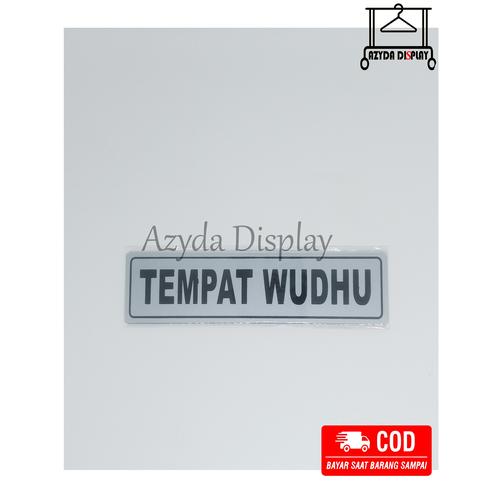 Jual Label Stiker Akrilik Tempel Pintu Tulisan Tempat Wudhu Sign Board ...