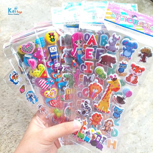 Jual Stiker Timbul Karakter 1 pcs/ Sticker Anak Lucu 3D Emboss Pilih ...