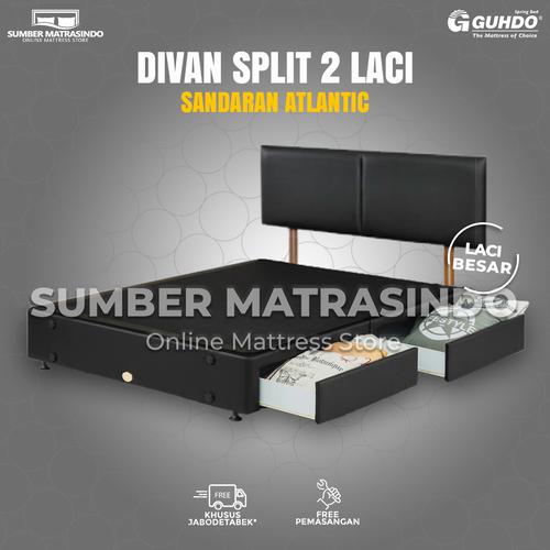 Jual Dipan Divan Split 2 Laci / Drawer 180x200 cm & Sandaran Atlantic ...
