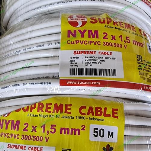 Jual KABEL NYM 2X1.5 SUPREME 50 METER PUTIH TEMBAGA TUNGGAL KHUSUS GOJEK - Kab. Tangerang - Cube ...
