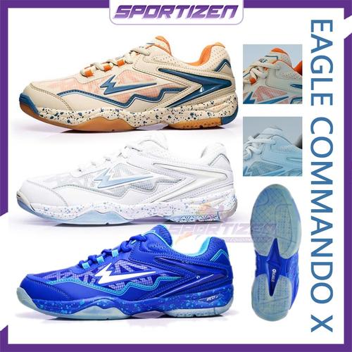 Jual Sepatu Badminton EAGLE COMMANDO X Original - Biru/Biru Muda, 38 ...