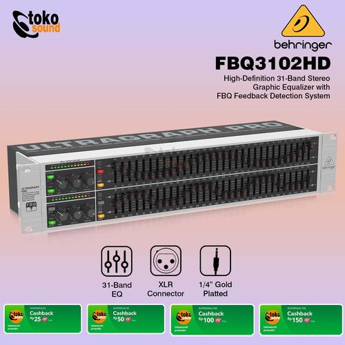 Jual Behringer FBQ3102HD FBQ 3102HD - 31 Band Stereo Graphic Equalizer ...
