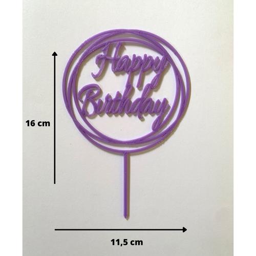 Jual topper happy birthday - Ungu, Bungkus Per Pcs - Kota Makassar ...
