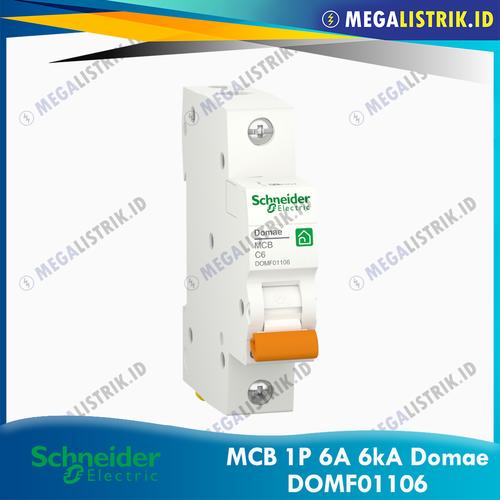Jual Schneider MCB 1P 6A 6kA Domae SNI DOMF01106 / Miniature Circuit Breaker 1 Phase 6 Ampere C6 ...