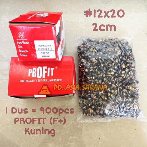 Jual [PROFIT] Paku Roofing 2cm Box Kuning Baut Skrup Holo Atap Sekrup ...