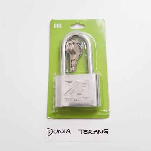 Jual Gembok Putih XP TOOL 60mm LEHER PANJANG 60L Kunci Gantung Gembok ...