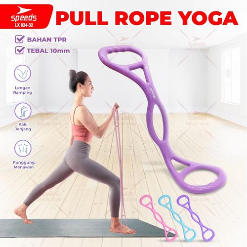 Promo SPEEDS Yoga Pull Rope Tali Yoga Fitness Elastis Tebal 10mm Tali ...