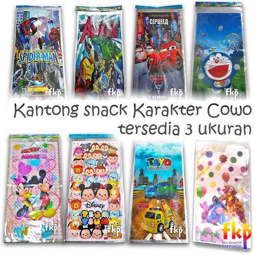Jual Kantong Snack Ultah Karakter Cowo / Plastik BIngkisan Ulang Tahun ...
