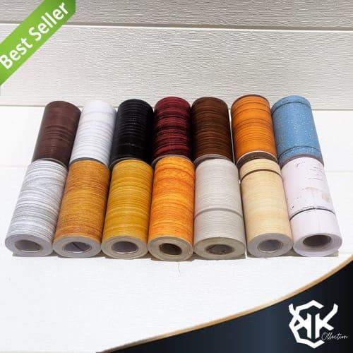 Jual Border List Wallpaper Motif Kayu 10cm x 10m Wall Stiker Border ...