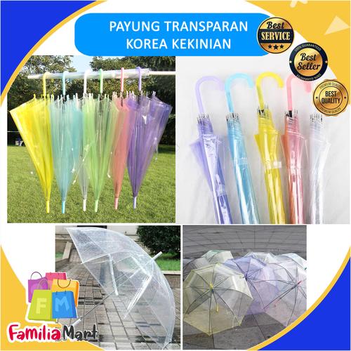 Jual Payung warna Transparan studio Bening Umbrella Transparant pvc ...