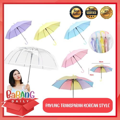 Jual Payung Warna Transparan Studio Bening | Umbrella Transparant PVC ...