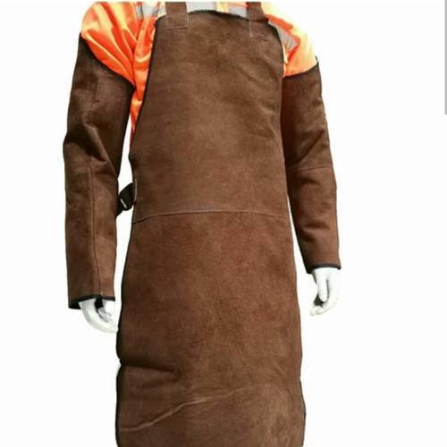Jual Apron Welding Dada & Sleeve warna coklat (celemek las dada ...