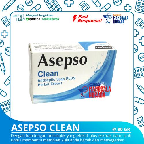 Jual ASEPSO CLEAN ANTISEPTIC SOAP PLUS HERBAL EXTRACT @ 80 GR - Kota ...