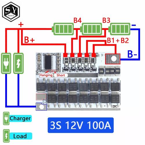 Jual BMS 3S 100A Battery Management System Protection Board Charger ...