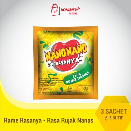 Promo Nano Nano rasa Rujak Nanas 3 sachet Permen Manisan Buah - Jakarta ...