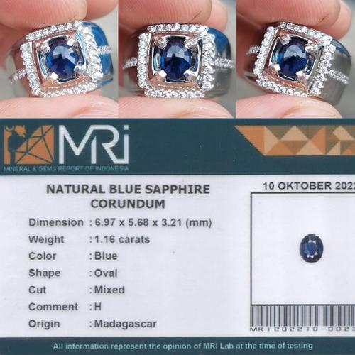 Jual Natural HQ Batu Blue Safir Sapphire Madagascar Heated 1.16 Cts ...