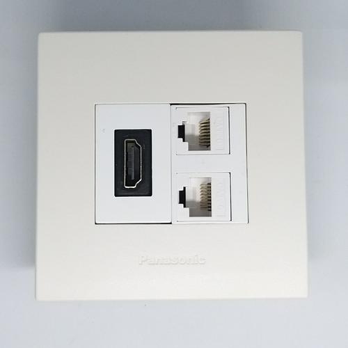 Jual STOP KONTAK OUTLET FACEPLATE HDMI 2 DATA LAN CAT6 FRAME PANASONIC ...