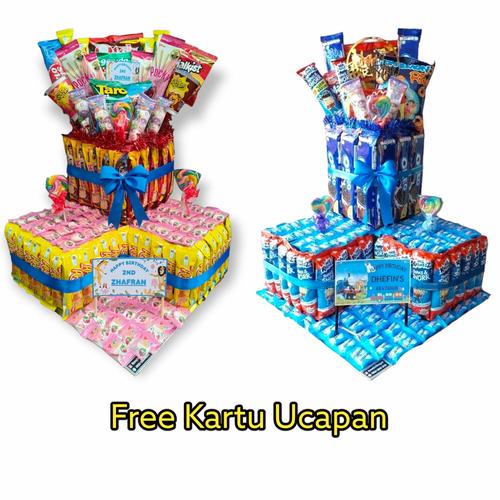 Jual Snack Tower Snack Susun Ulang Tahun Bisa Custom - Tanpa Tarik Uan ...