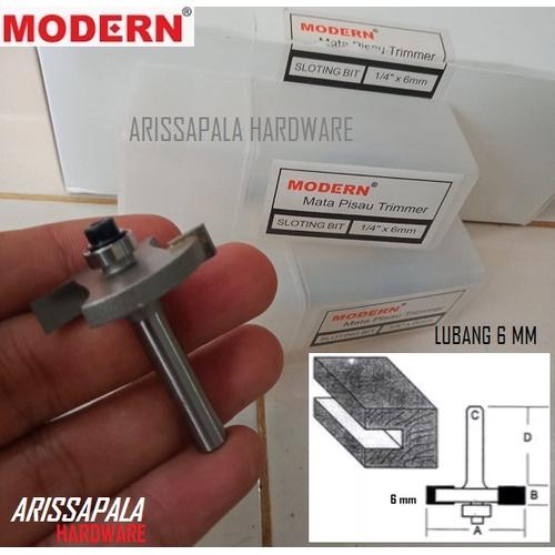 Jual Mata Profil Sloting Bit Mata Trimmer Router Lubang Panel Kayu Kaca ...