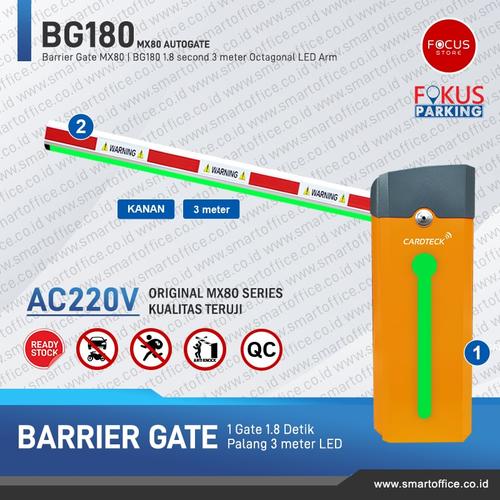 Jual Barrier Gate Mx80 Portal Otomatis Perumahan Palang Parkir 3m Led