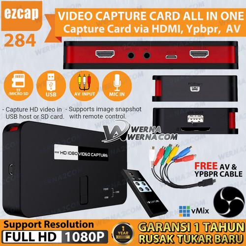 Jual EZCAP 284 HDMI & AV VIDEO CAPTURE + REMOTE CONTROL + SUPPORT ...