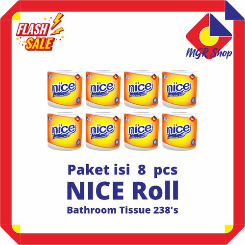 Jual [flash sale] Tisu Roll Nice Bathroom Tissue 238's - Paket 8 pcs ...