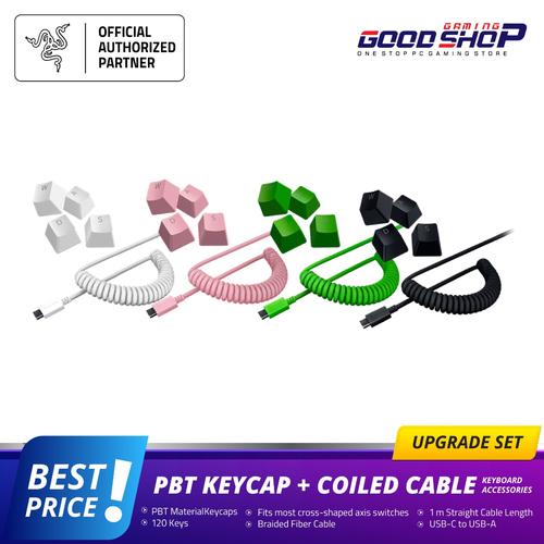 Jual RAZER PBT KEYCAP + COILED CABLE UPGRADE SET - Pink Quartz ...