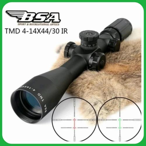 Jual Riflescope Zoom TMD 4-14X44/30 IR Reticle Merk BSA Telescope Senapan - Jakarta Pusat ...