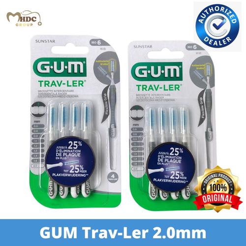 Jual GUM Interdental Brush 2.0 mm (Sikat untuk Sela Gigi / Behel ...