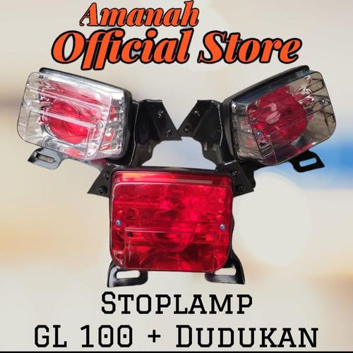Jual STOPLAMP LAMPU BELAKANG HONDA GL 100 SET DUDUKAN / PANGKON - mika ...