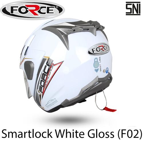 Jual Helm Force Smartlock Pertama Di Indonesia Warna White Gloss Anti ...