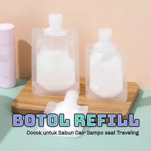 Jual Botol Refill Sabun Cair Plastik Flip Top Traveling - 50ml ...