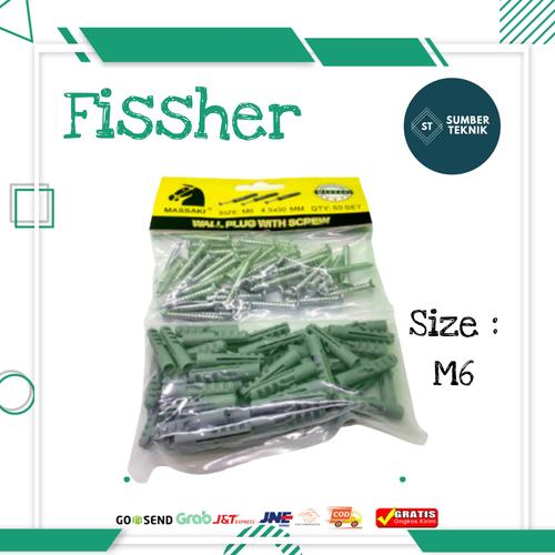 Jual Fiser Fisher PVC Baut Tanam Lubang Dinding 6 mm M6 MASSAKI - Kota ...