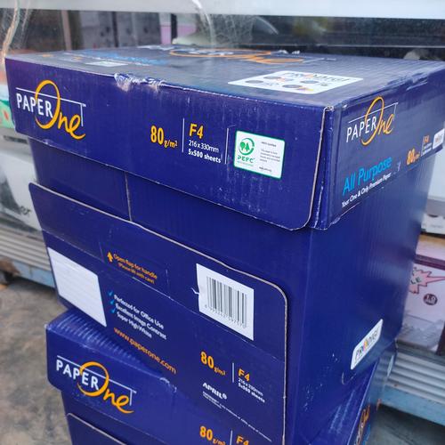 Jual Kertas HVS PAPER ONE F4 80 GSM 1box isi 5 rim harga promo terbatas ...