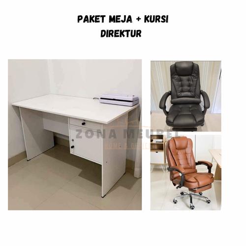 Jual paket meja direktur kursi direktur meja tulis kursi kantor meja kantor - kursi hitam - Kota ...