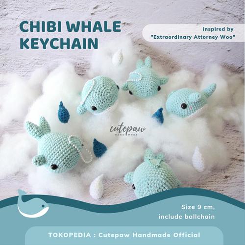 Jual Chibi Whale Keychain Amigurumi - Boneka Rajut Paus Gantungan Kunci ...