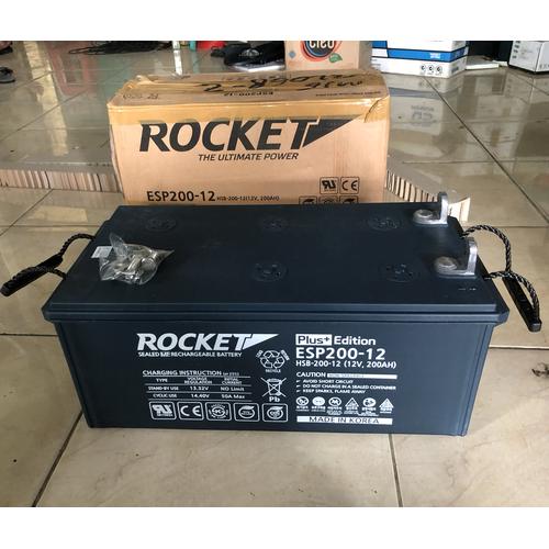 Jual Aki kering / Battery VRLA Rocket ESP200-12 12V 200Ah Surabaya ...