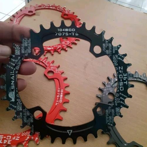 Jual chainring snail oval 34T Dan 36T BCD 104 - Kab. Tangerang - Narima Project | Tokopedia