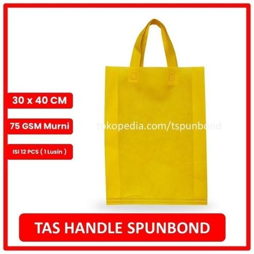 Jual Tas Promosi Spunbond Handle ukuran 30x40 Lusinan - Warna Kuning ...