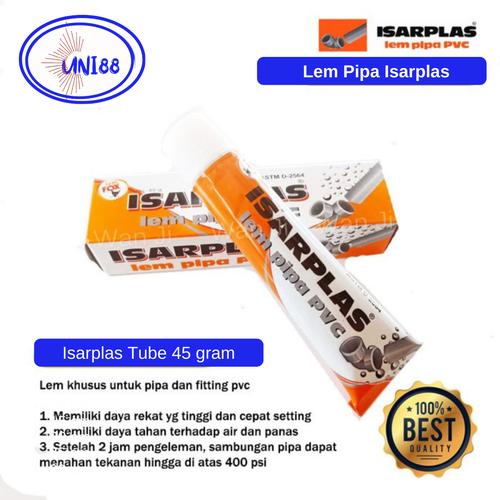 Jual Lem Pipa PVC Isarplas 45 gram Sambungan Drat Kran Air Anti Bocor ...