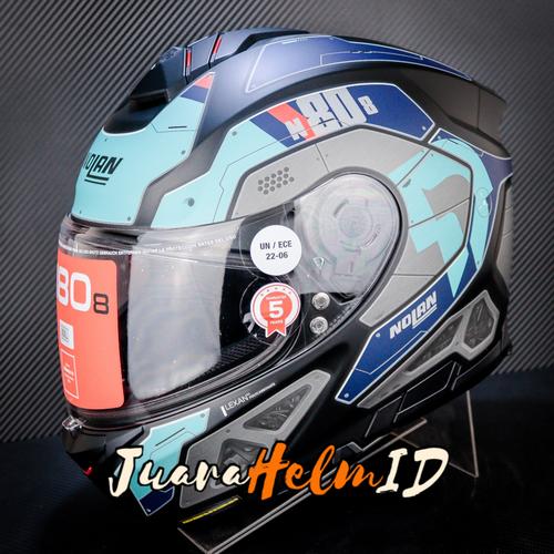Jual NOLAN HELM N808 STARSCREAM NCOM #037 / FLAT BLACK / N80-8 DUAL ...