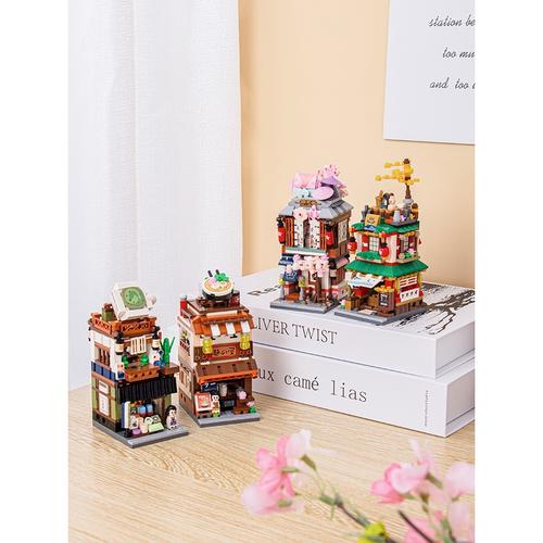 Jual Japanese Lego, hot spring/kimono shop/noodle canteen/matcha shop ...