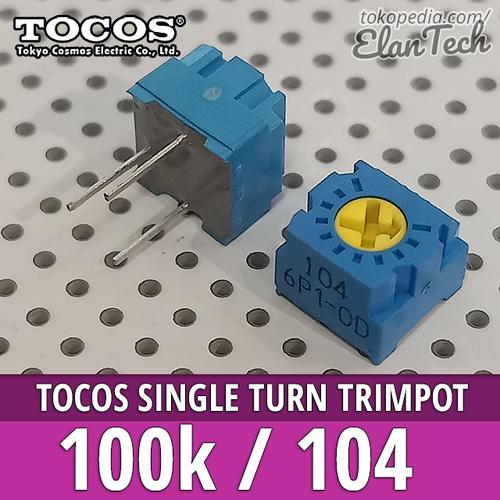 Jual Trimpot 100k / 104 Tocos Single Turn Trimmer Robot 100 Kilo ...