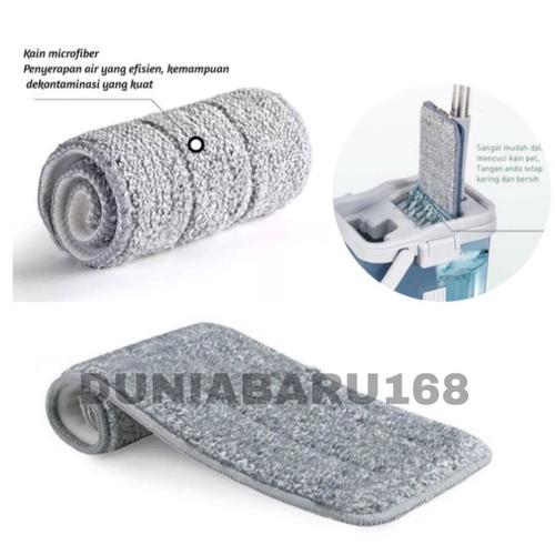 Jual Refill Kain Pel Microfiber Standing Mop Alat Pel PENGAIT KANAN ...