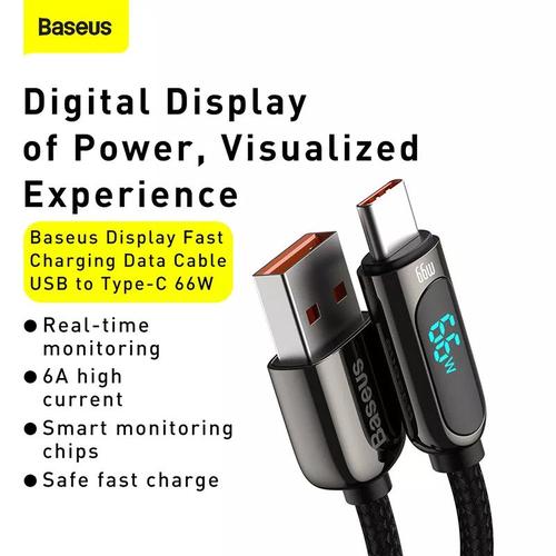 Jual Baseus Cable Data With Display USB to Type C 66W Type C to C 100W ...