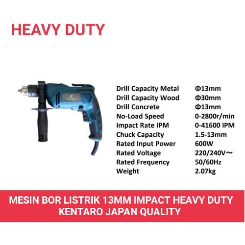 Jual MESIN BOR LISTRIK 13MM IMPACT D6013 HEAVY DUTY KENTARO JAPAN QUALITY - Kota Surabaya ...