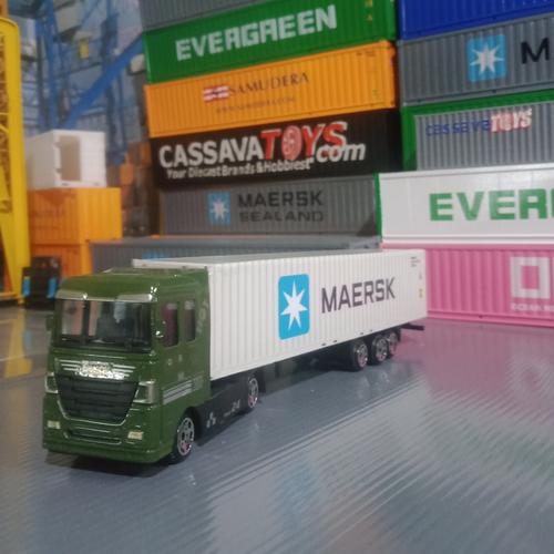 Jual Diecast truck container Maers scala 87 Miniatur truk kontainer ...
